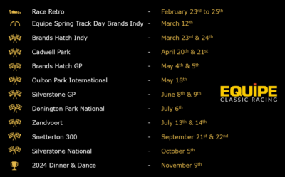 2024 Calendar – Equipe Classic Racing